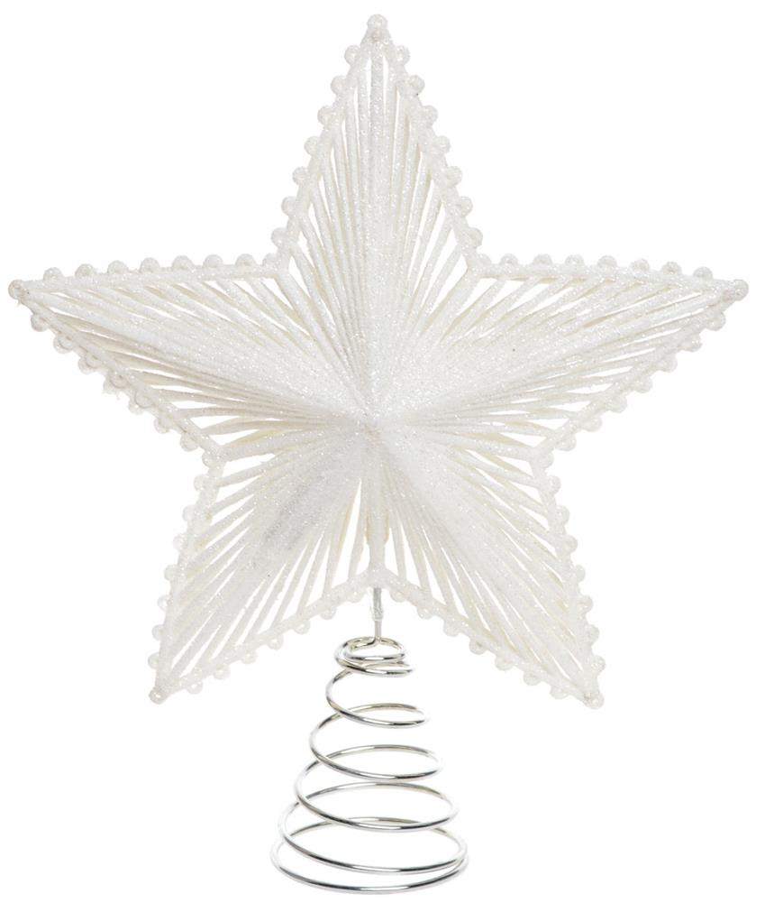 Szpic na choinkę gwiazda biała - Bagażownia.pl