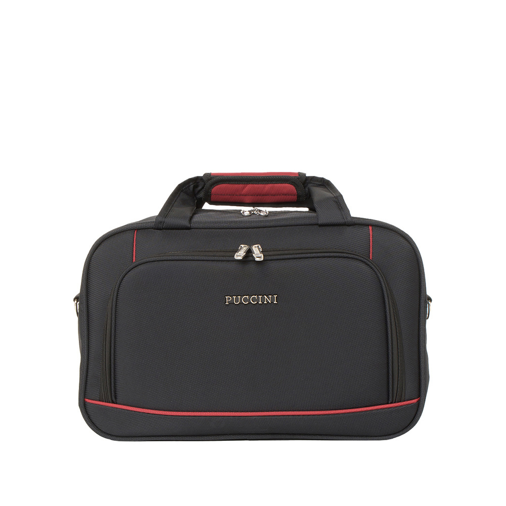 Torba podróżna podręczna PUCCINI NEW PADWA BM20510 13 Czarno czerwona ...