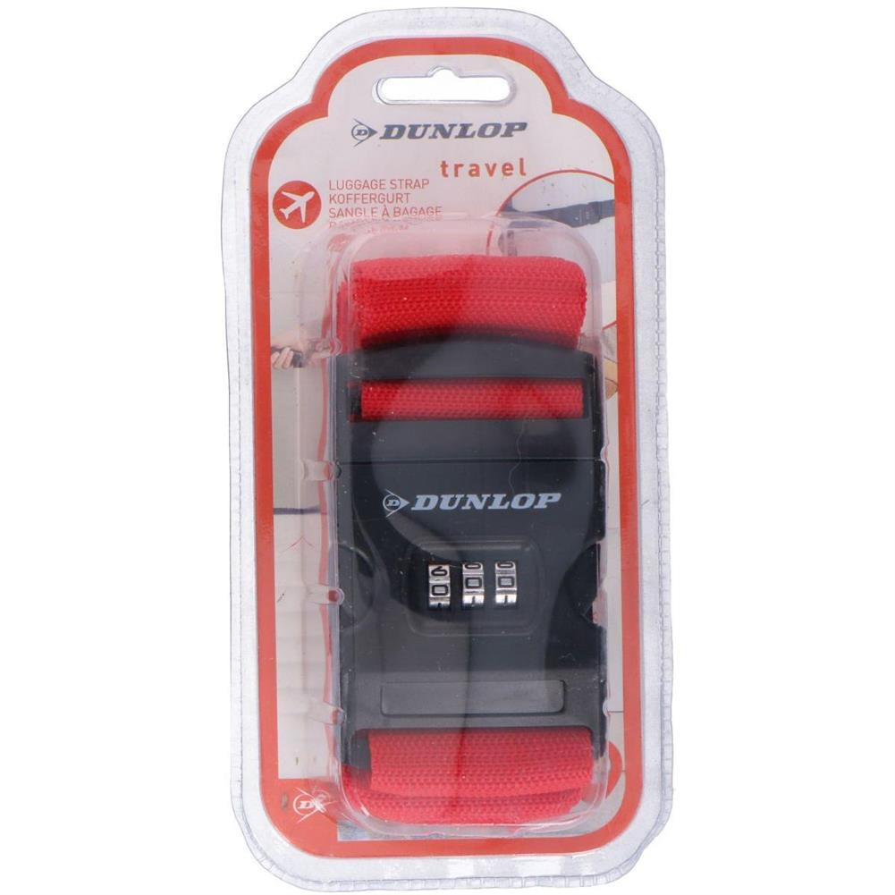 UNIWERSALNY PAS ZABEZPIECZAJĄCY DO WALIZKI SPINAJĄCY NA SZYFR DUNLOP 200x5CM CZERWONY ...